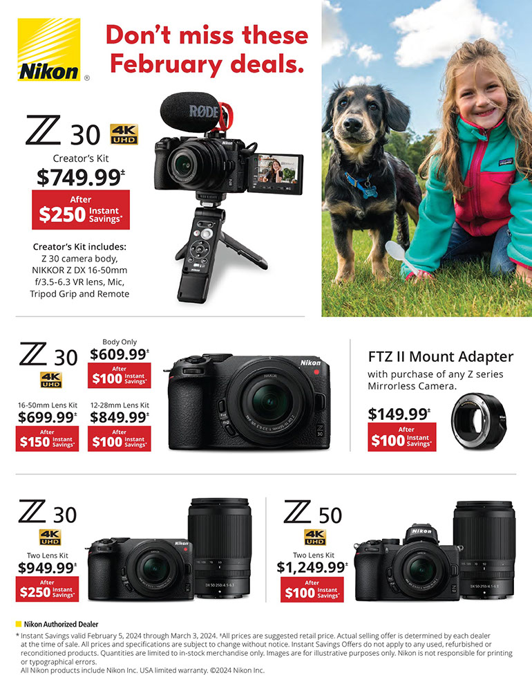 Nikon Sales Flyers at Cameragraphics