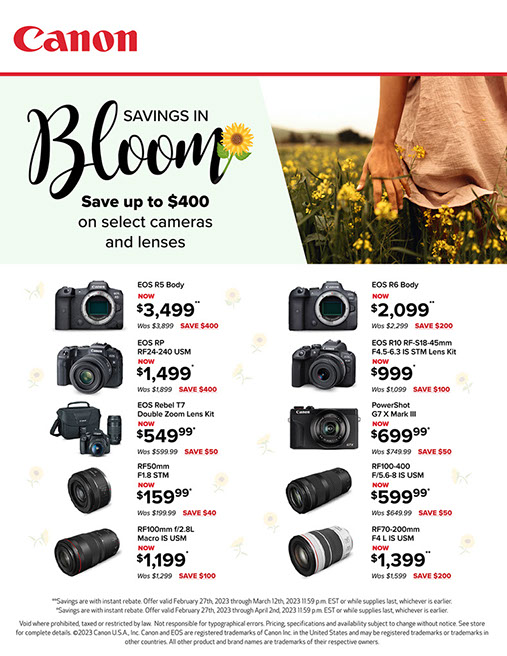 Canon Sales Flyers at Cameragraphics
