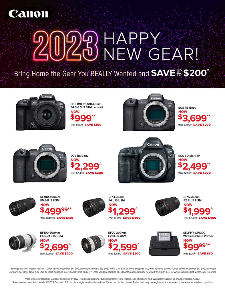 Canon Sales Flyers at Cameragraphics